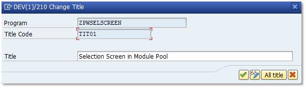Select Option In Module Pool Program My Experiments With Abap
