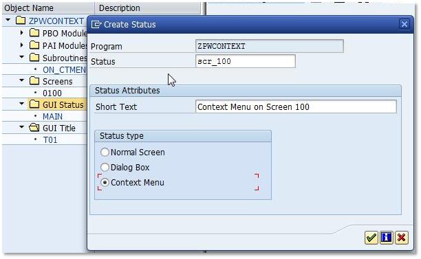 Sap Context Menu In Module Pool Program My Experiments With Abap